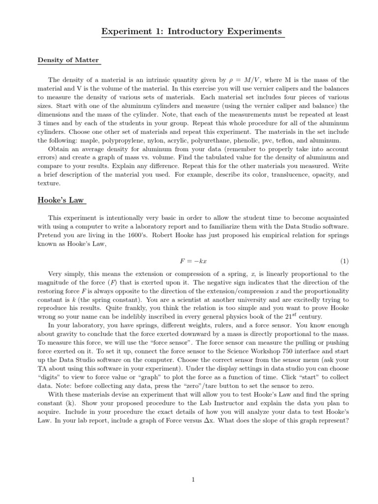 IIT Physics Lab Manual: Experiments Overview | PDF | Friction | Force