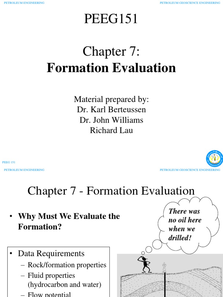 Formation Evaluation | PDF | Oil Well | Petroleum