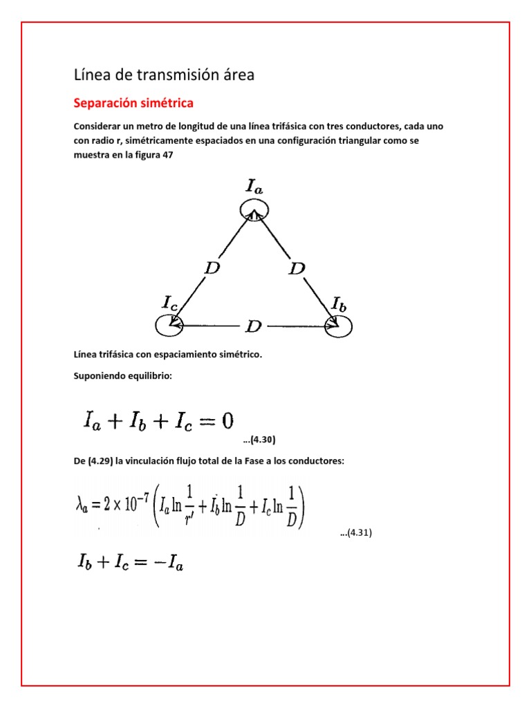 Línea de Transmisión Área | Corriente eléctrica | Inductancia