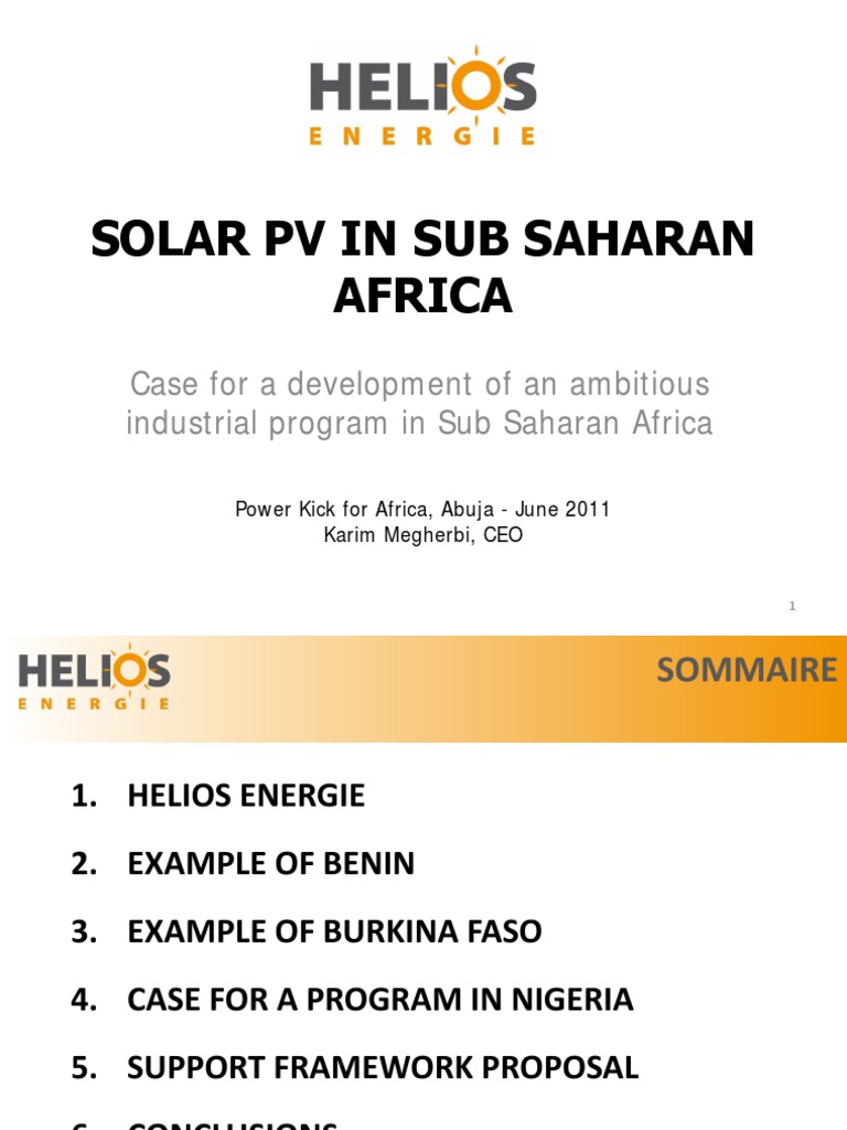 Solar PV Sub Saharan | PDF | Electrical Grid | Electricity Generation
