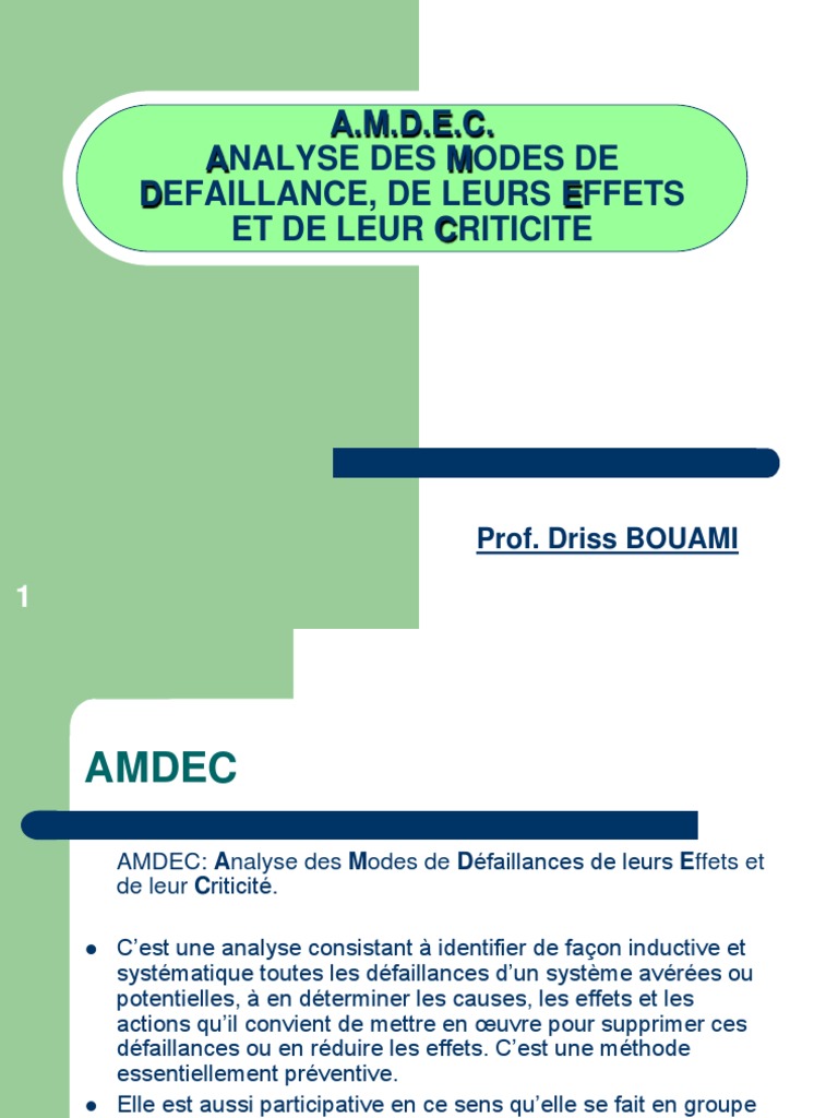 Amdec Résumé | PDF