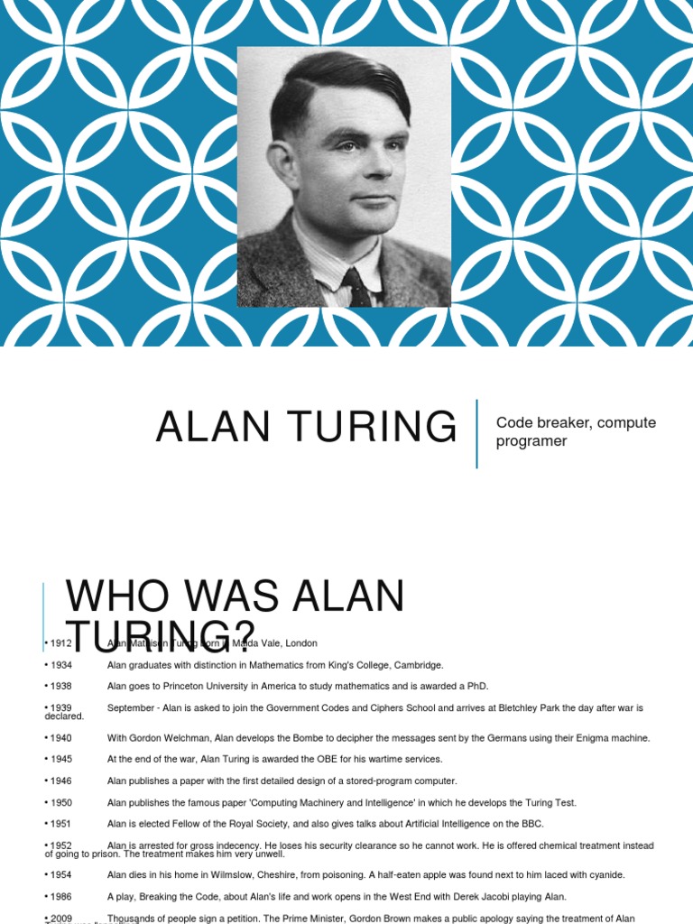 Alan Turing- Historical significance | Alan Turing | Applied Mathematics