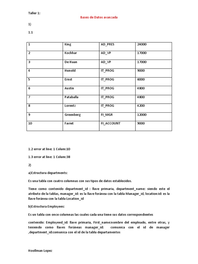 Avanzadas Consultas SQL en Bases de Datos | PDF