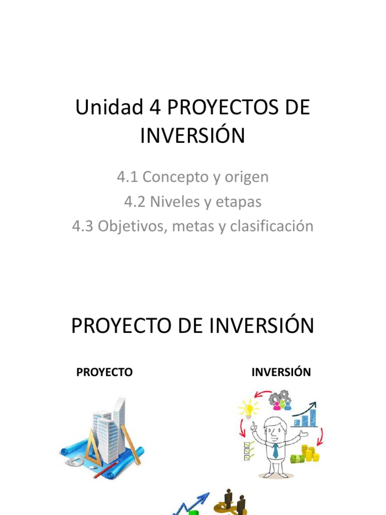 Unidad 4 Proyecto de Inversión | PDF | Inversiones | Mercado (economía)