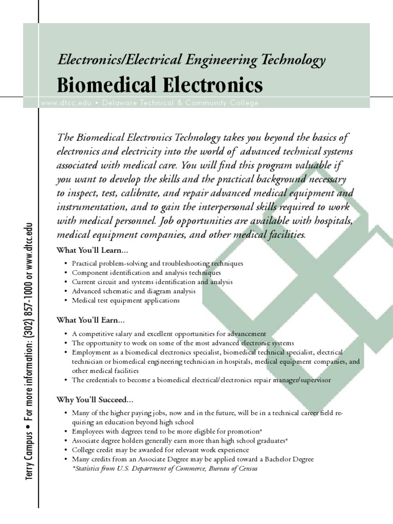Biomedical Electronics Program Guide | PDF | Biomedical Engineering ...
