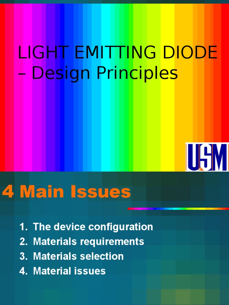 Light Emitting Diode - Design Principles | PDF | P–N Junction | Light ...