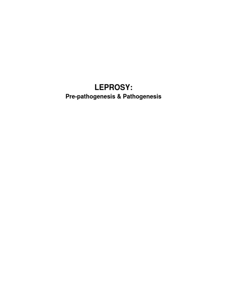 Leprosy Report | PDF | Leprosy | Transmission (Medicine)