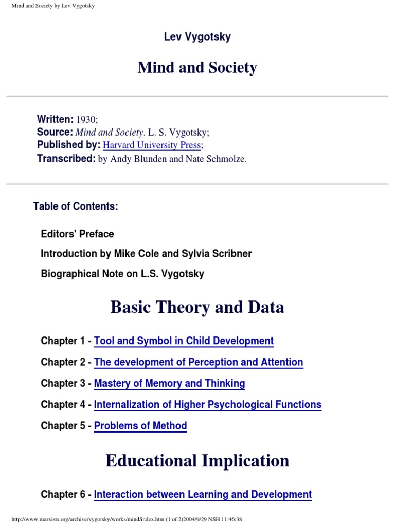 Mind and Society | PDF
