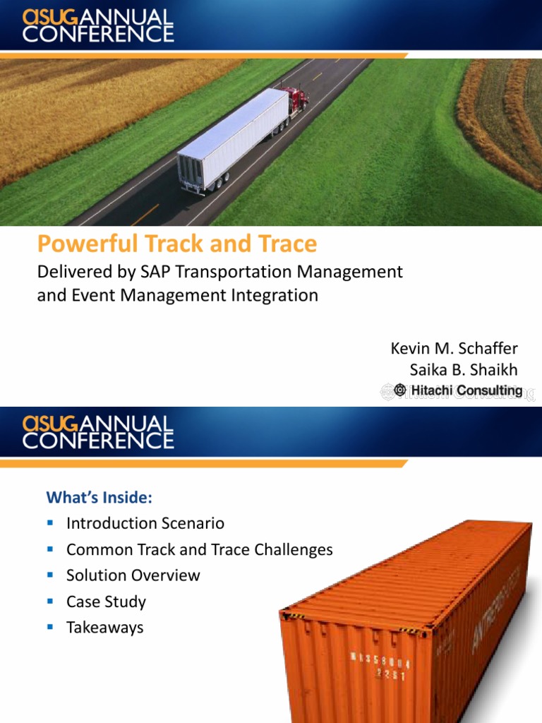SAP Track and Trace Solutions Overview | PDF | Real Time Computing ...