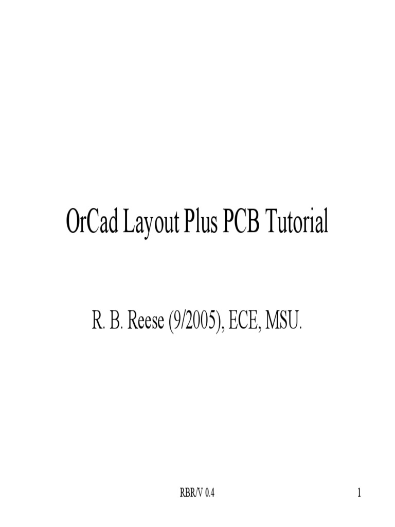 OrCAD LayoutPlus Tutorial Tips 53 | Download Free PDF | Printed Circuit ...