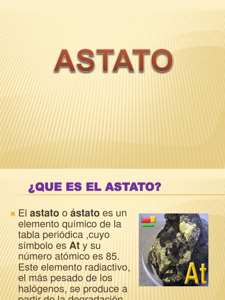 Astato | PDF | Ciencia y matemáticas