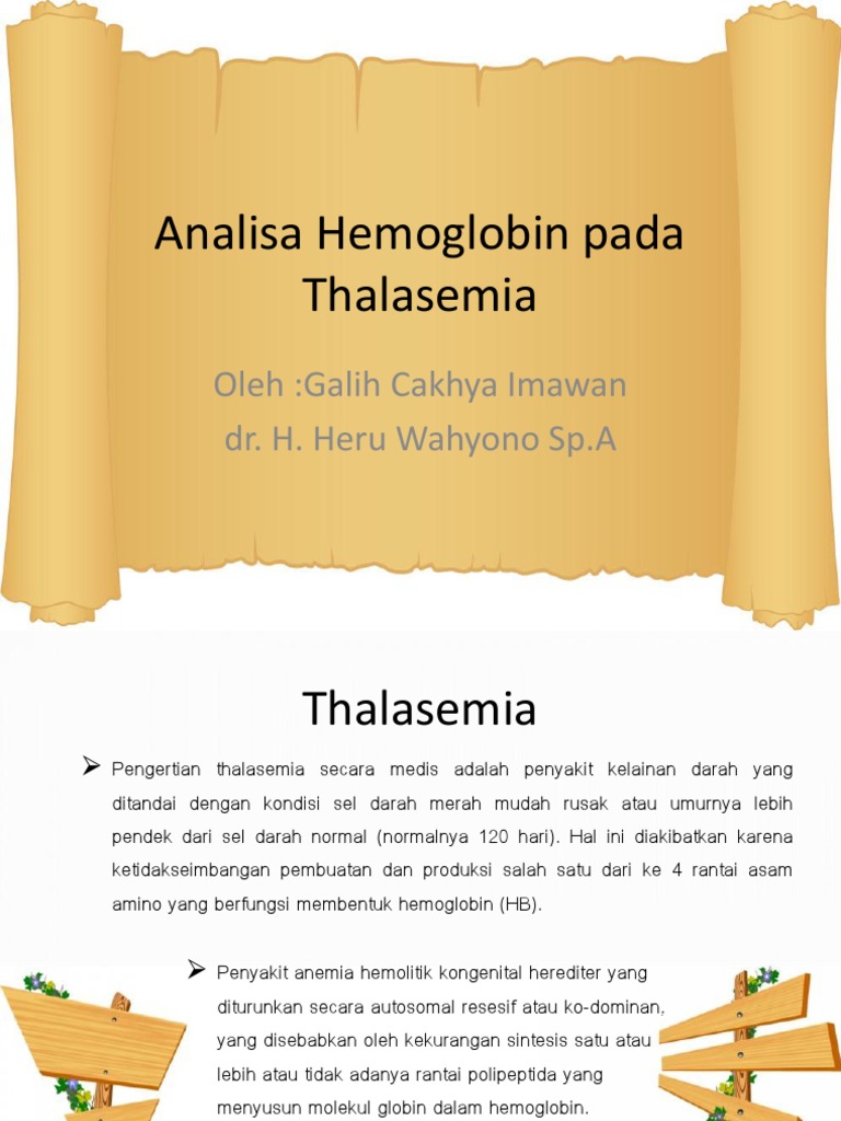 Analisa Hemoglobin Pada Thalasemia | PDF | Sains & Matematika