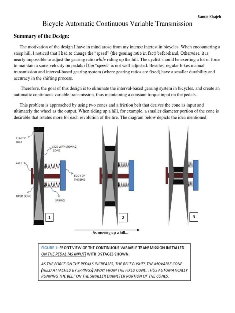 CVT Bike | PDF | Transmission (Mechanics) | Belt (Mechanical)