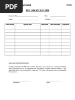 Ppe Inspection Form | PDF