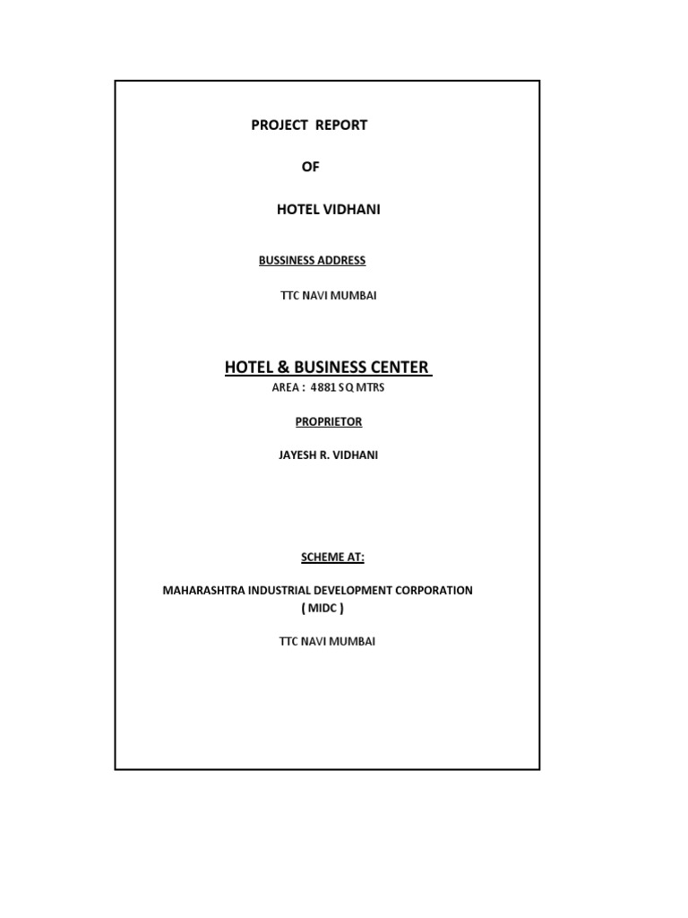 Hotel Project | PDF | Loans | Depreciation