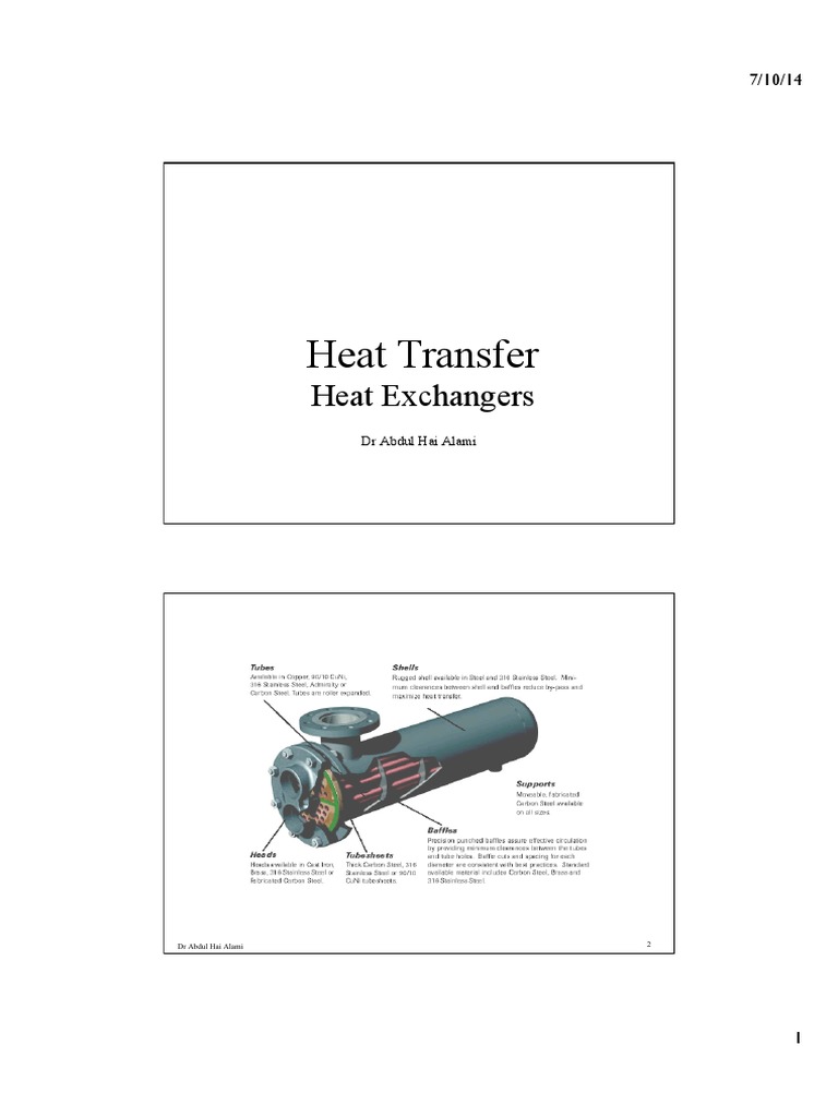 Ch13 HT Heat Exchangers | PDF | Heat Exchanger | Heat Transfer