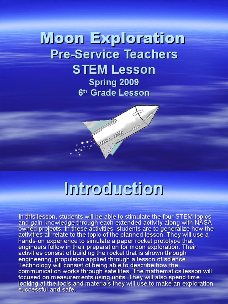 Moon Exploration Powerpoint | PDF | Rocket | Moon