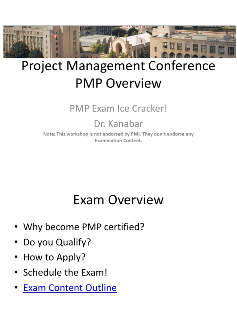 Project Management Conference PMP Overview: PMP Exam Ice Cracker! Dr ...