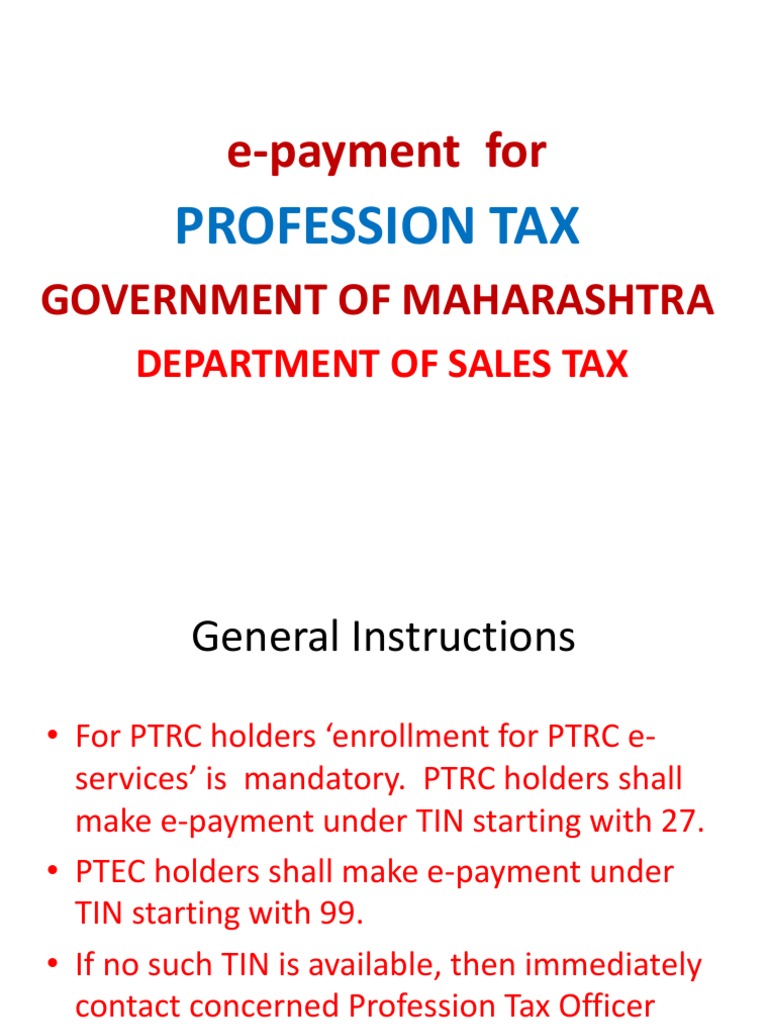 How To Pay Profession Tax Online | PDF | Banking | Financial Services