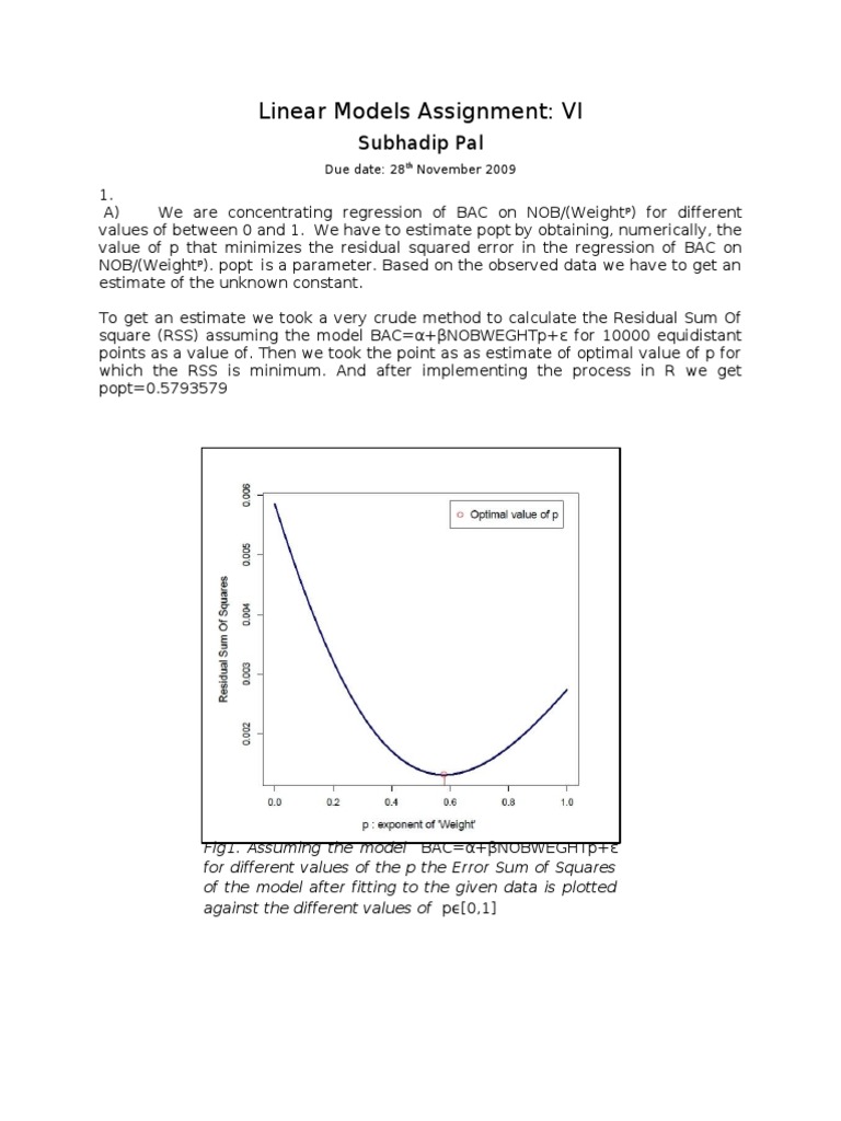Ass6 Doc | PDF | Errors And Residuals | Regression Analysis