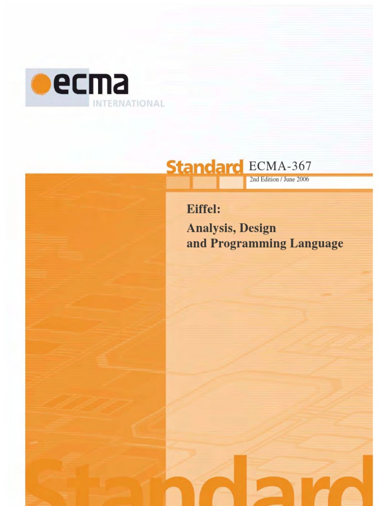 Eiffel Specification - ECMA | PDF | Class (Computer Programming) | Parameter (Computer Programming)