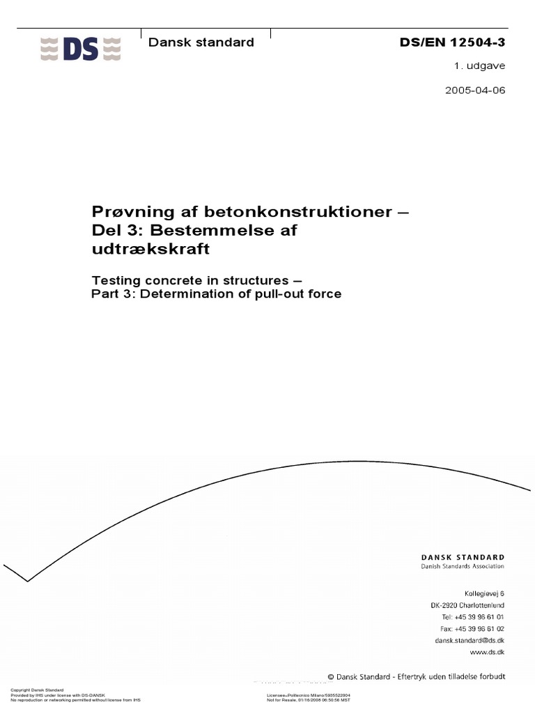 En 12504-3 - Pullout Test | PDF