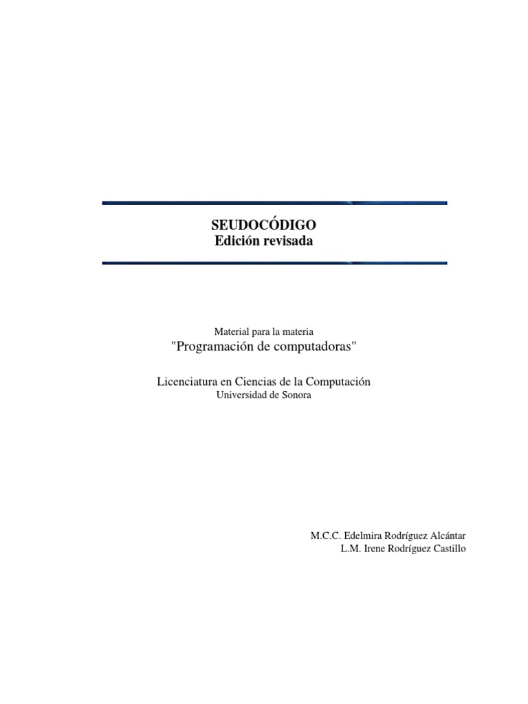 Seudocodigo - Version Revisada | PDF | Algoritmos | Lenguaje de programación