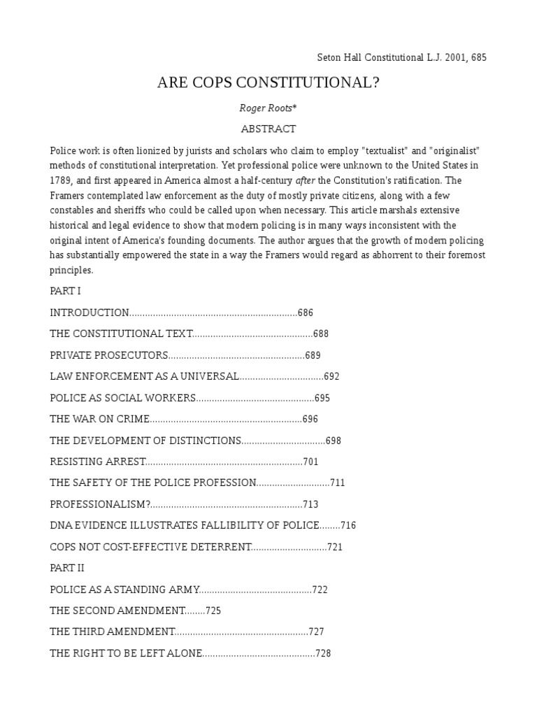 Are Cops Constitutional | PDF | Business