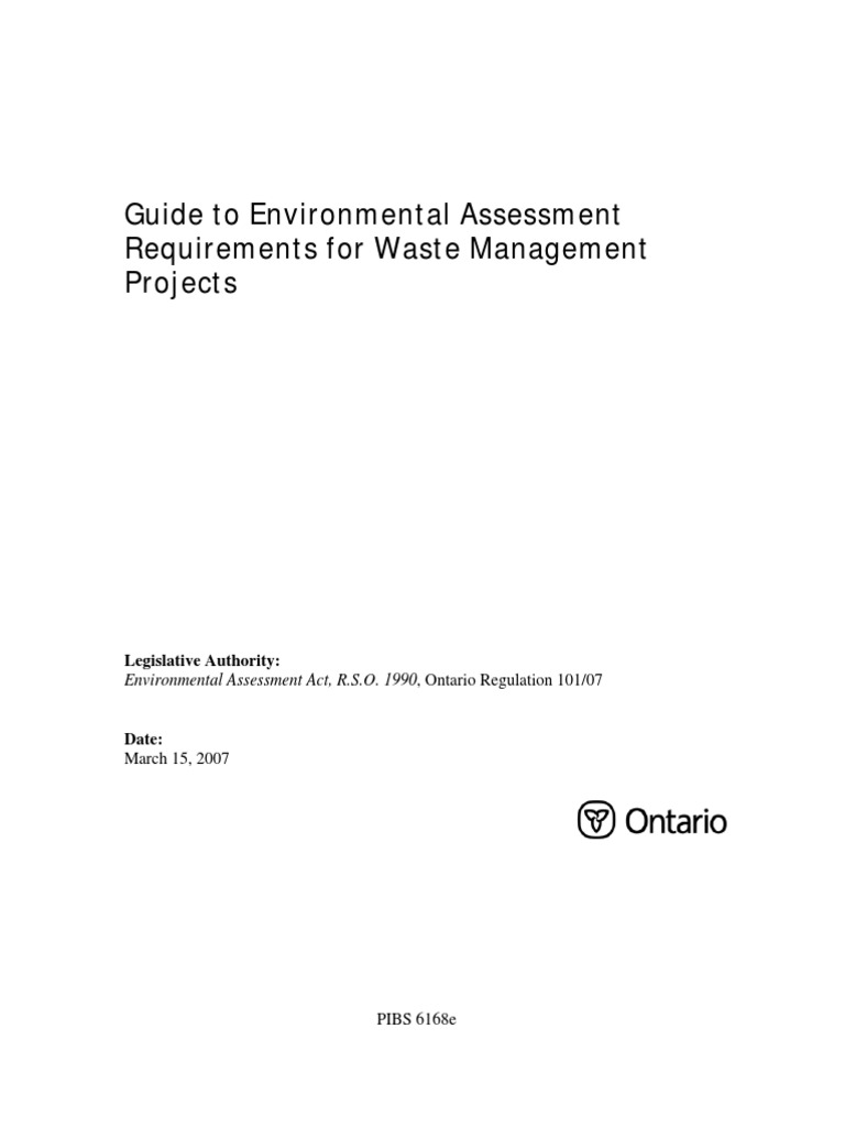 Guide To Waste Projects en | PDF | Environmental Impact Assessment ...