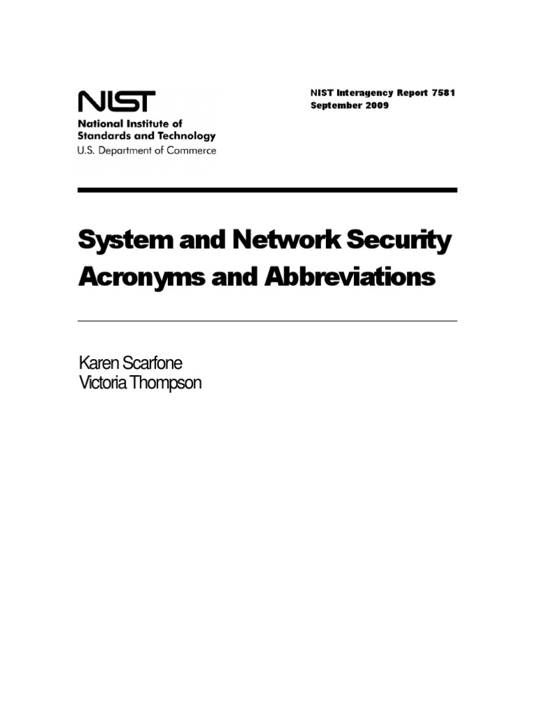 Network Security | PDF | Computer Network | National Institute Of ...