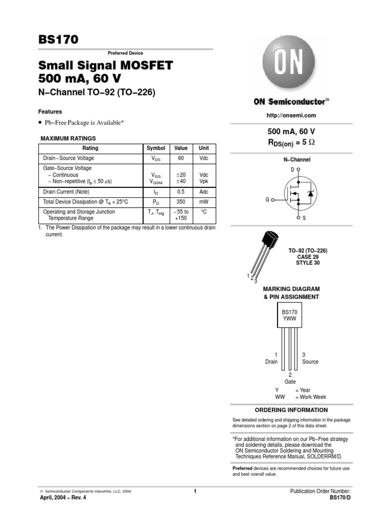bs170 | Field Effect Transistor | Mosfet