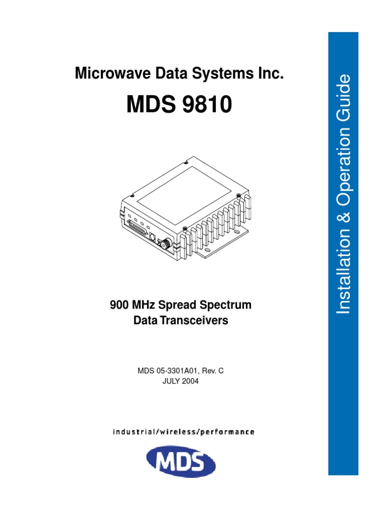 MDS Radio 9810 User Manual | PDF | Antenna (Radio) | Radio