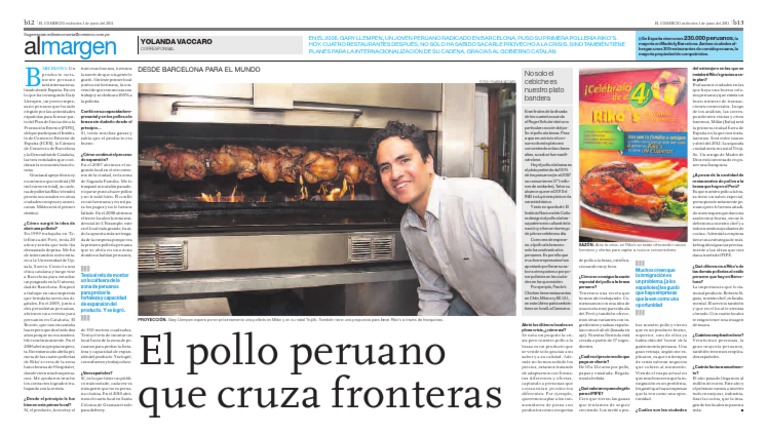 Yolanda Vaccaro Entrevista Gary Llempen Pollos Rikos Barcelona | PDF ...