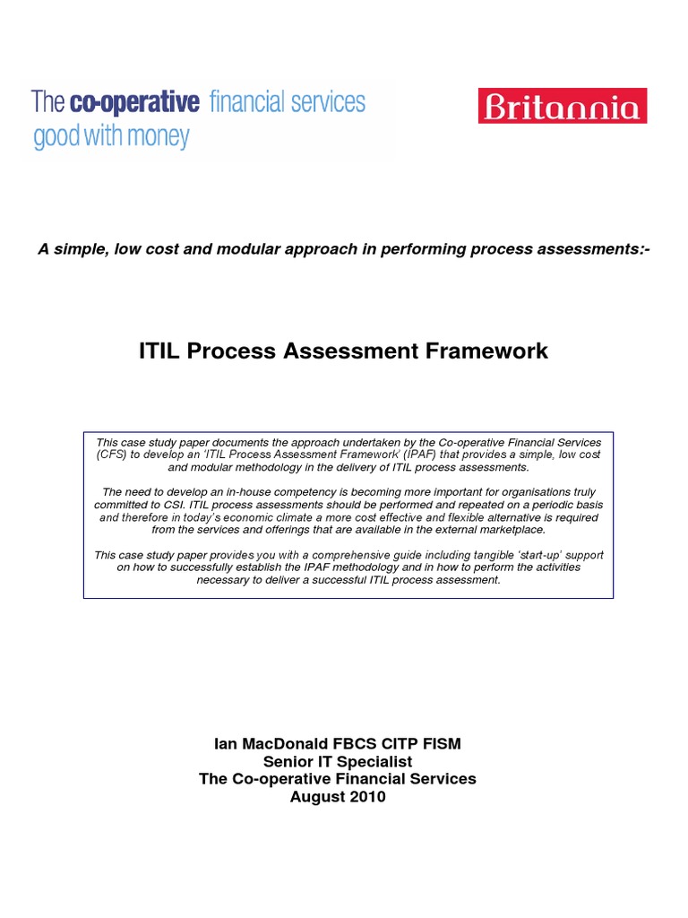 ITIL Process Assessment Framework - MacDonald | PDF | Itil | Incident ...