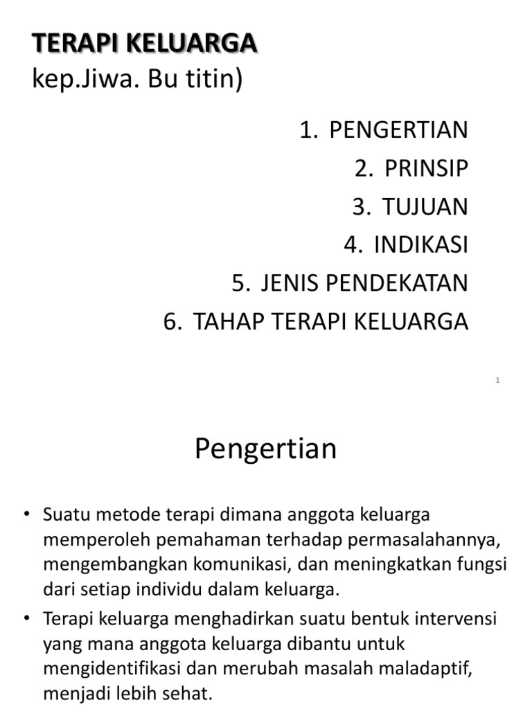 Terapi Keluarga | PDF
