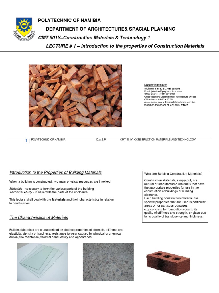 Introduction to the Properties and Applications of Common Construction ...