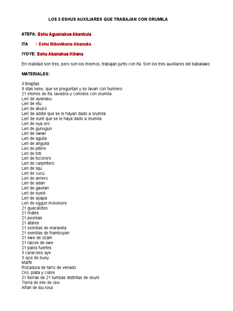 Eshus Auxiliares | Descargar gratis PDF | Religión y creencia ...