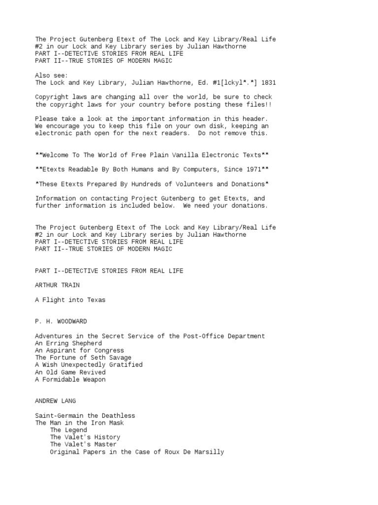 The Lock and Key Library The Most Interesting Stories of All Nations ...