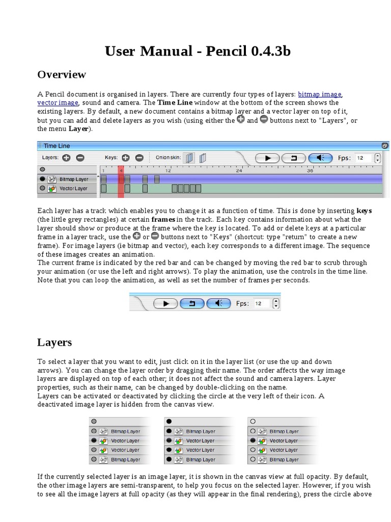 User Manual - Pencil 0.4.3b: Bitmap Image Vector Image | PDF | Graphics ...
