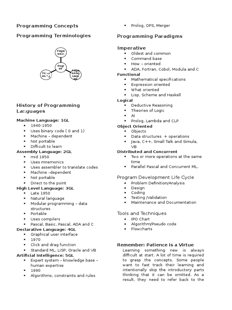 Programming Conceptsk | PDF