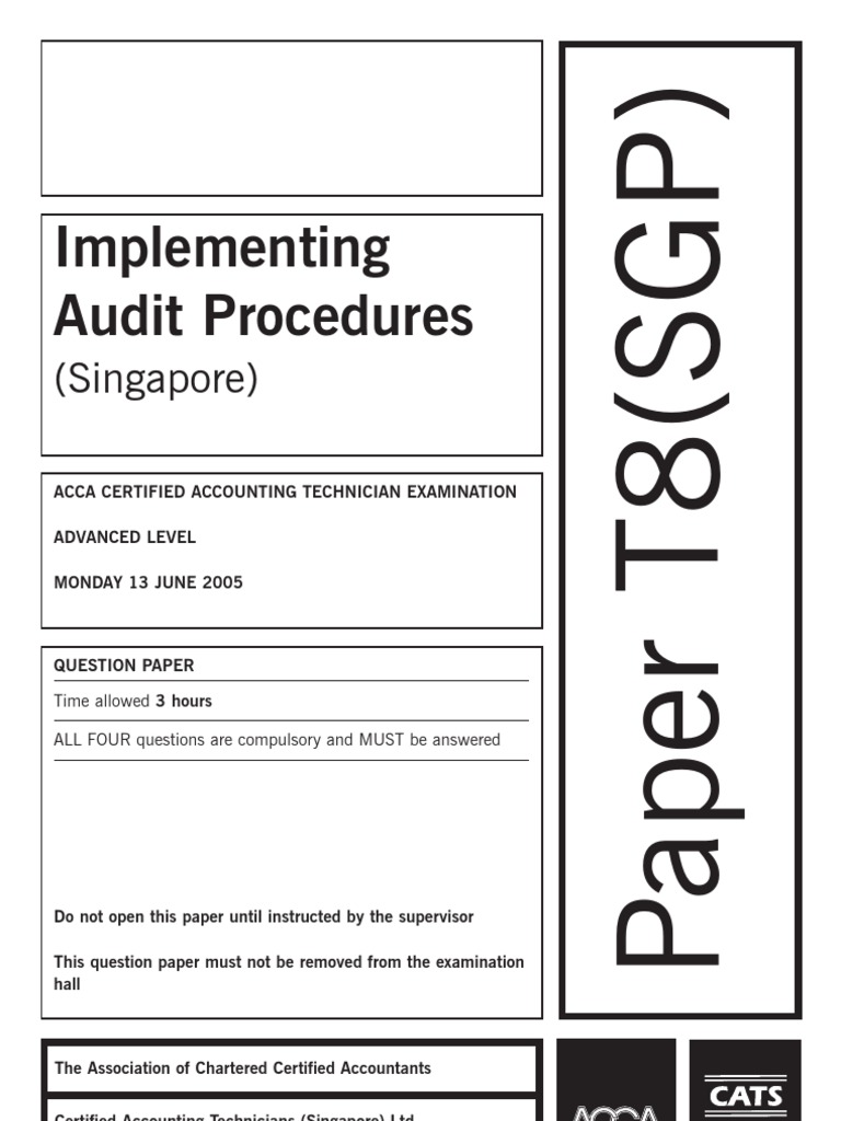 8sgp 2005 Jun Q | PDF | Going Concern | Audit
