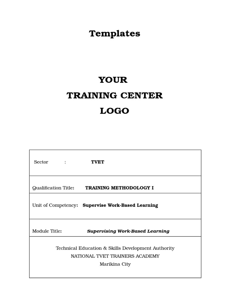 Supervised Work-Based Learning Templates | PDF | Competence (Human ...