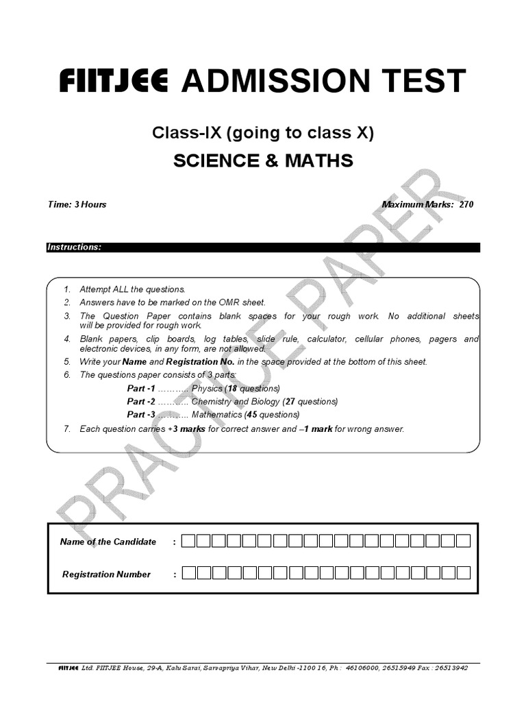 Fitjee Study Material Class - 10 | PDF | Velocity | Mass