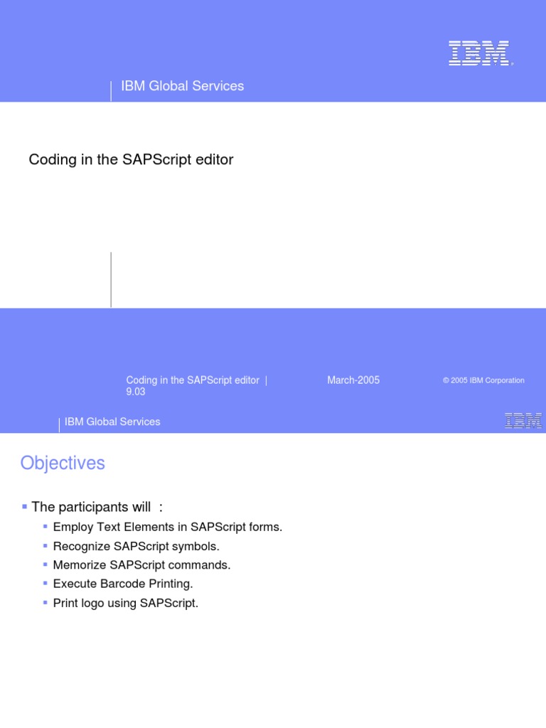 Chapter 03 - Coding in The SAPScript Editor | PDF | Address (Geography) | Page Layout