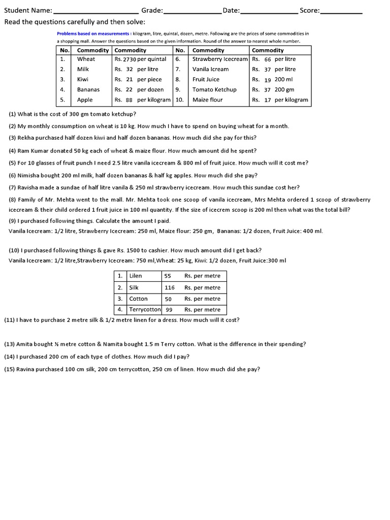 Grade-3-Multiplication & Division Word Problems | PDF