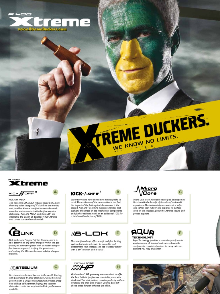 A400 Xtreme Brochure | PDF | Shotgun | Projectiles
