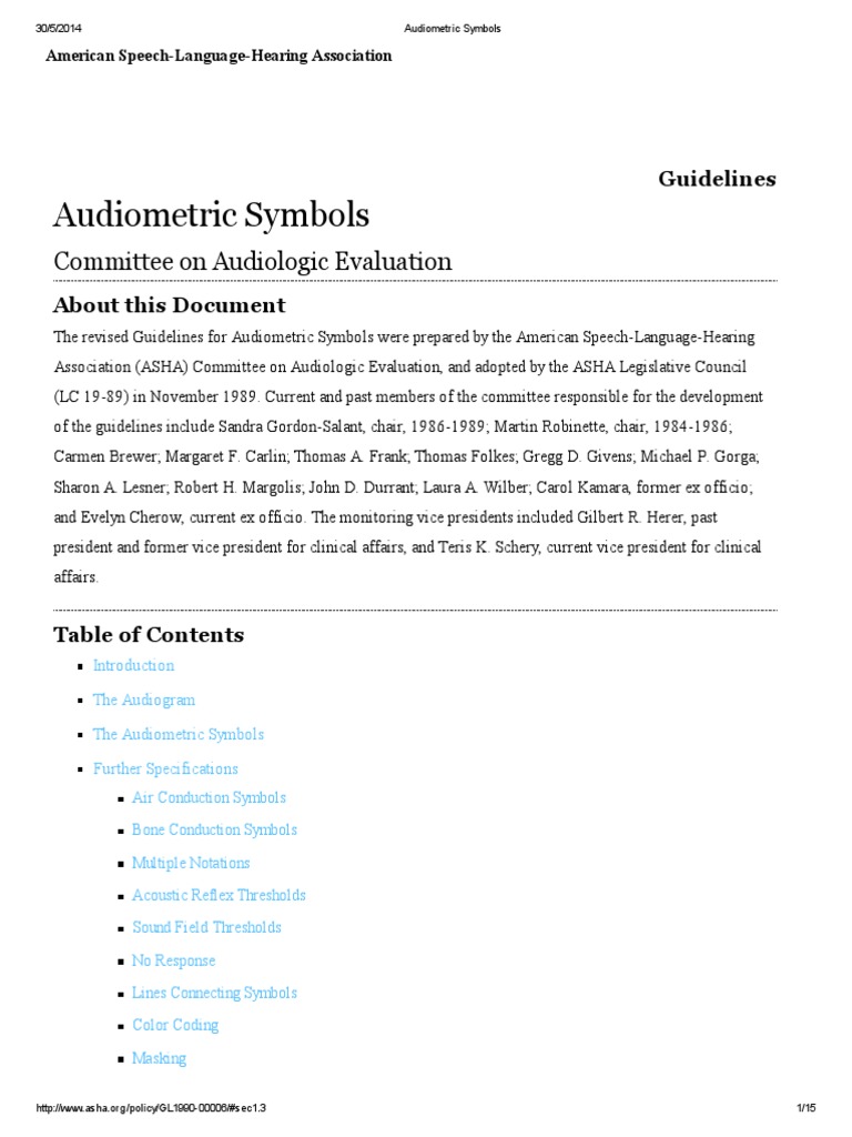 Audiometric Symbols | Download Free PDF | Auditory System | Decibel