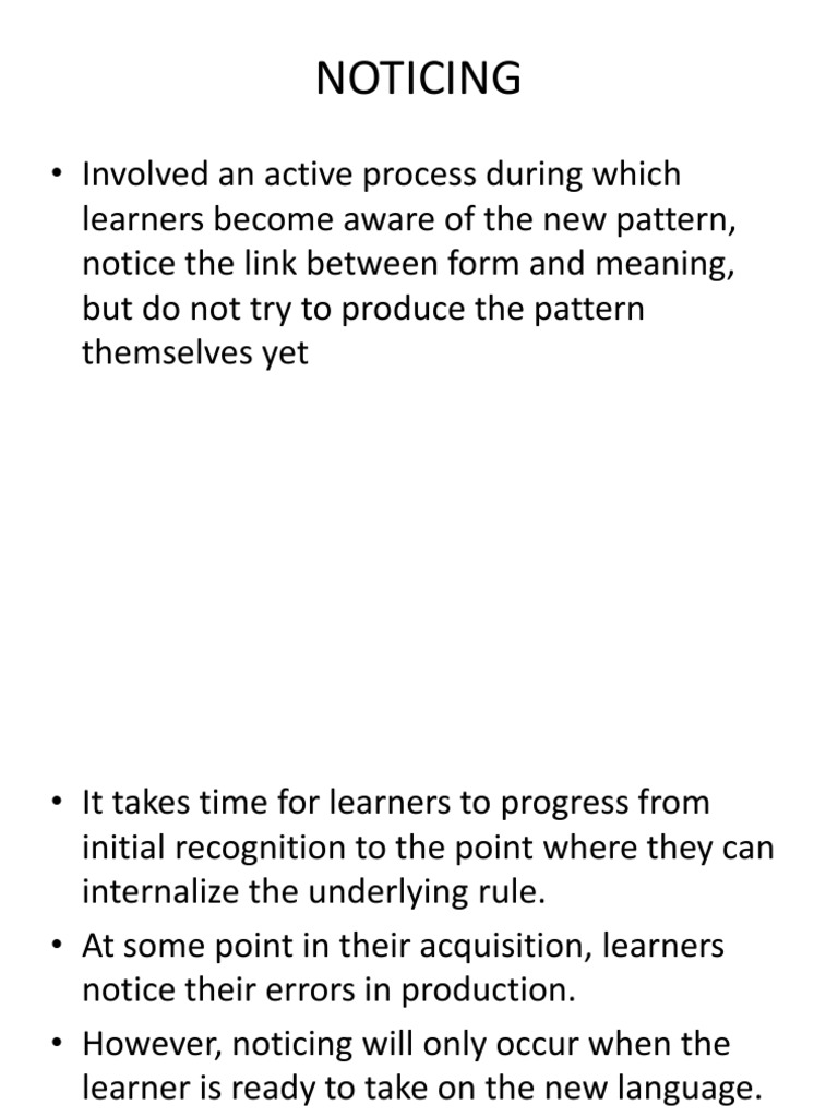 Noticing Activity | PDF