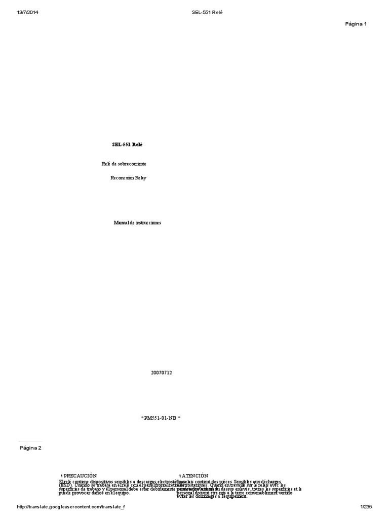 Sel-551 M | PDF | Relé | Interfaz de línea de comando