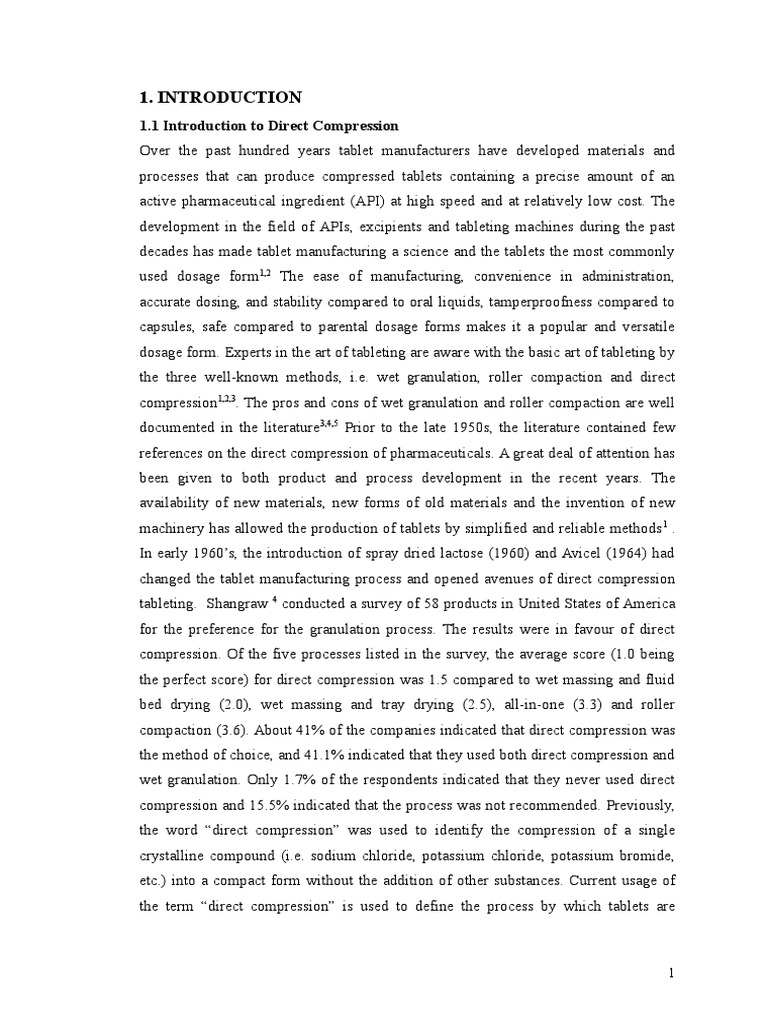 Direct Compression Tablet | Tablet (Pharmacy) | Pharmaceutical Formulation